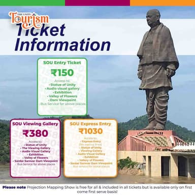Statue of Unity Viewing Gallery Ticket | Height View Access Booking